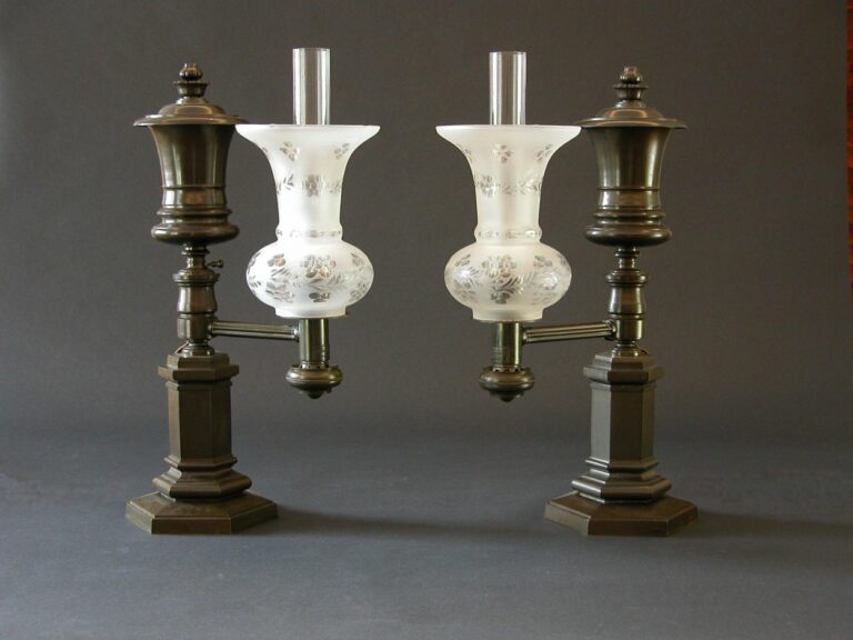 A Pair of Regency Argand Lamps - Charles Clark