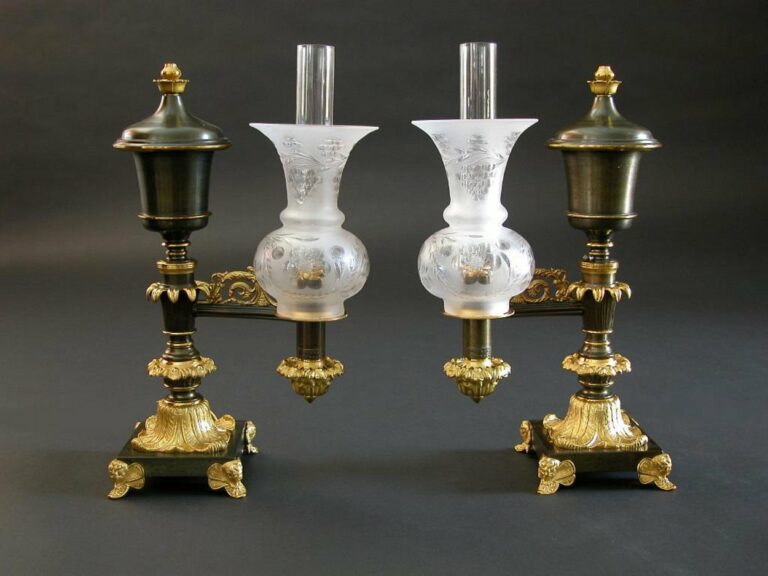 A Pair of Argand Lamps - Charles Clark