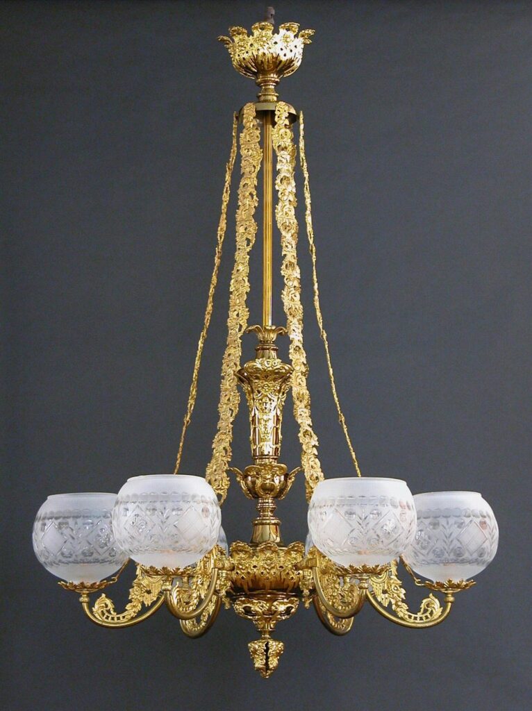 A Six-Light Gasolier - Charles Clark
