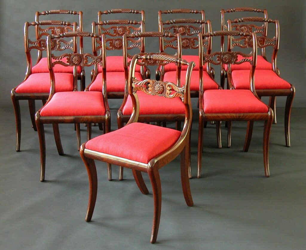 A Set of Twelve Neo-Classical Dining Chairs - Charles Clark