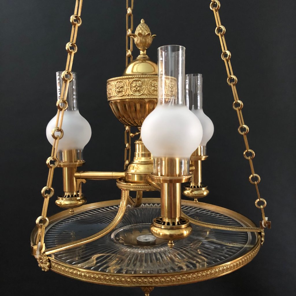 A Three-Light Suspended Argand - Charles Clark